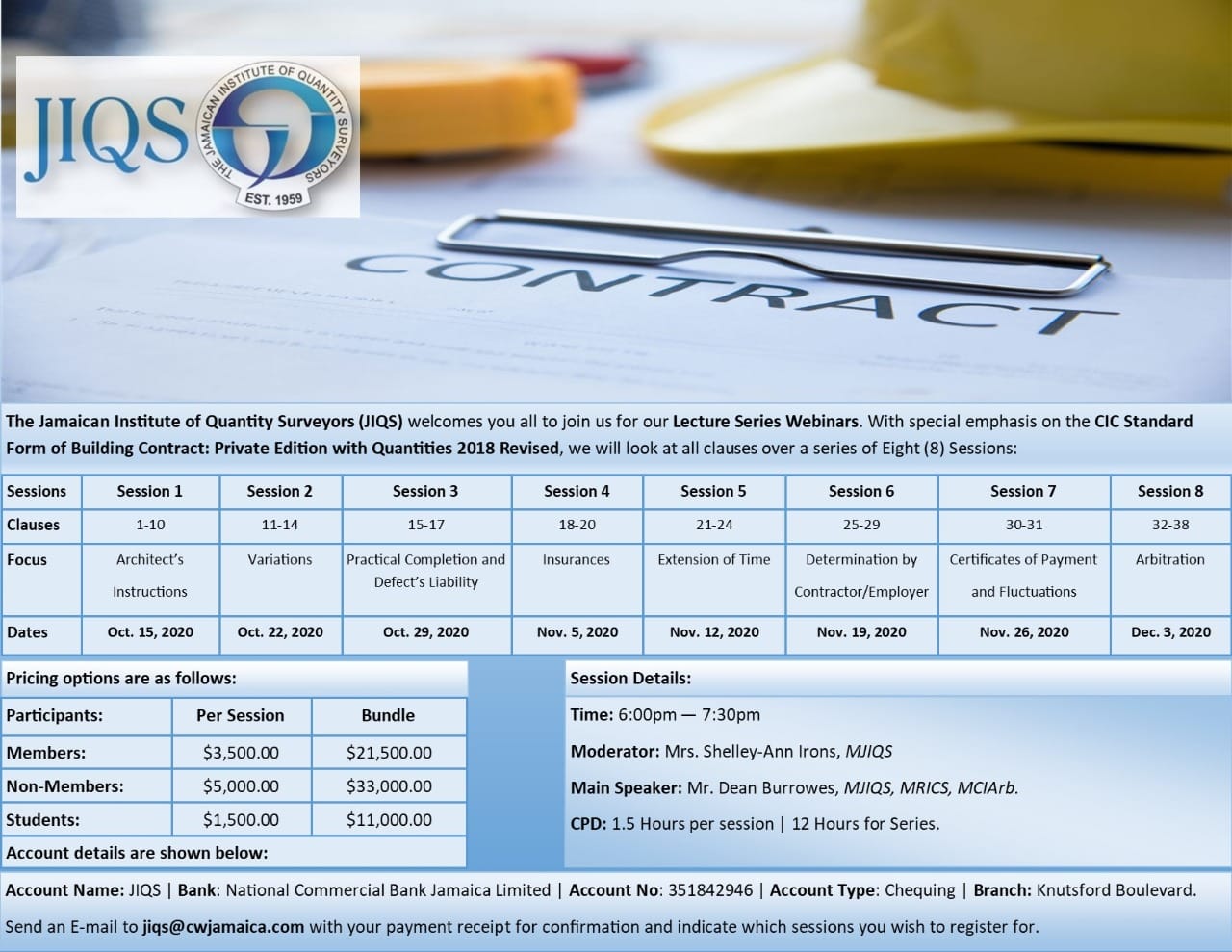 Lecture Series Webinars – Understanding the CIC Standard Form of ...